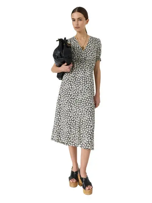 Gerard Darel Rosi V-neck Floral Dress