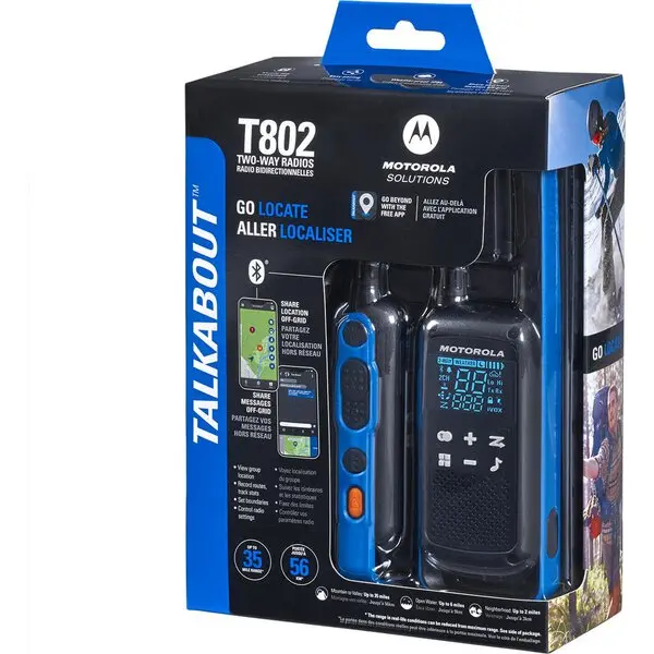 MOTOROLA SOLUTIONS Talkabout T802 License-free Family Radios - Blue