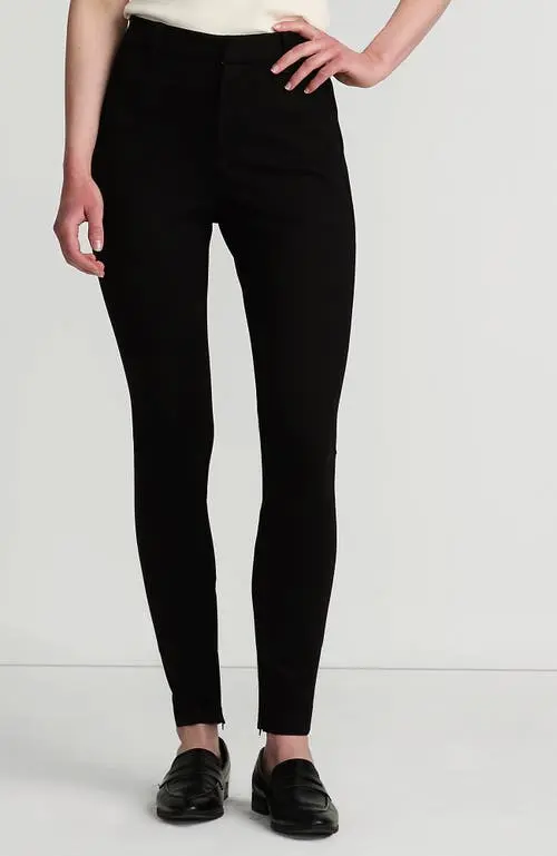LANDS' END High Rise Ponte Polished Leggings - Black