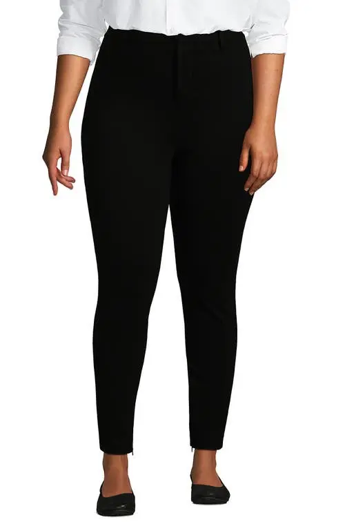 LANDS' END High Rise Ponte Polished Leggings - Black