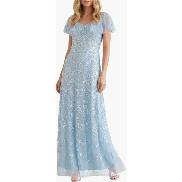 NEEDLE & THREAD Freya V-neck Gown