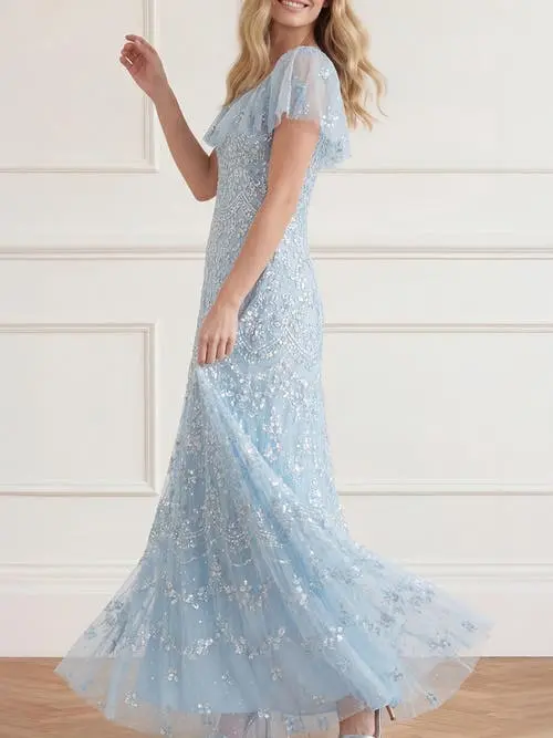 NEEDLE & THREAD Freya V-neck Gown