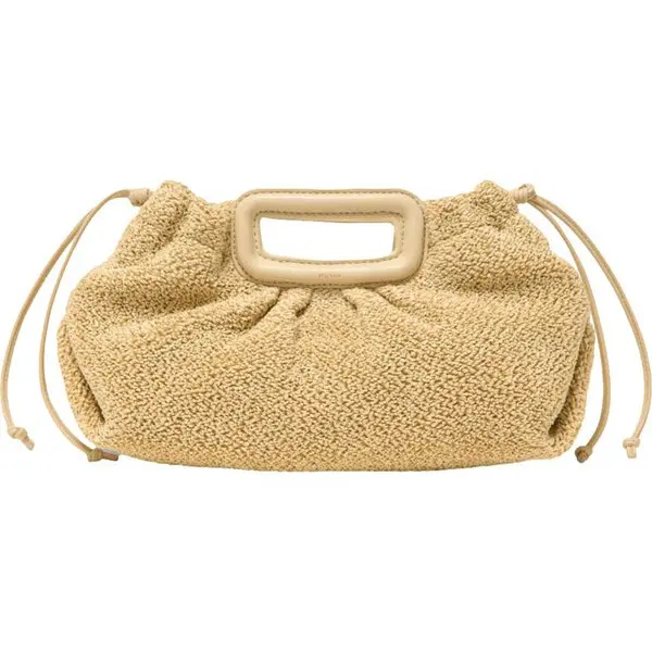 Maje Mipli Bouclé-effect Clutch - Sand