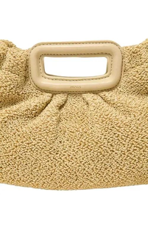 Maje Mipli Bouclé-effect Clutch - Sand