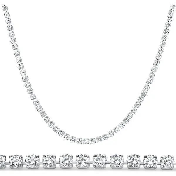BLISS DIAMOND 15 3/4ct Lab Grown Diamond Tennis Necklace - Platinum