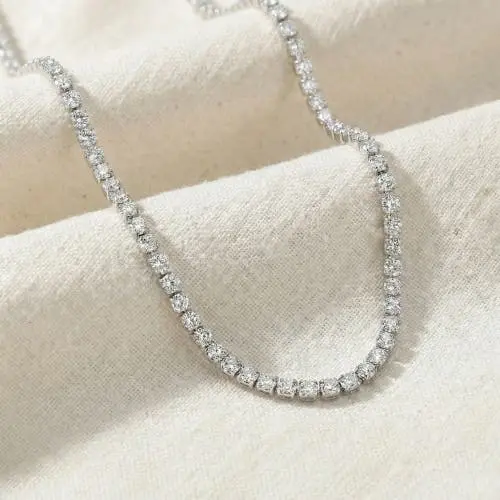BLISS DIAMOND 15 3/4ct Lab Grown Diamond Tennis Necklace