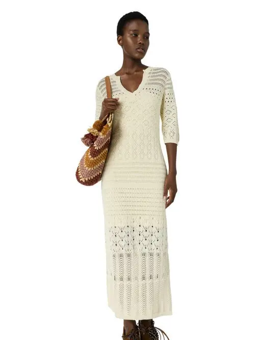 Gerard Darel Riana Crochet Maxi Dress