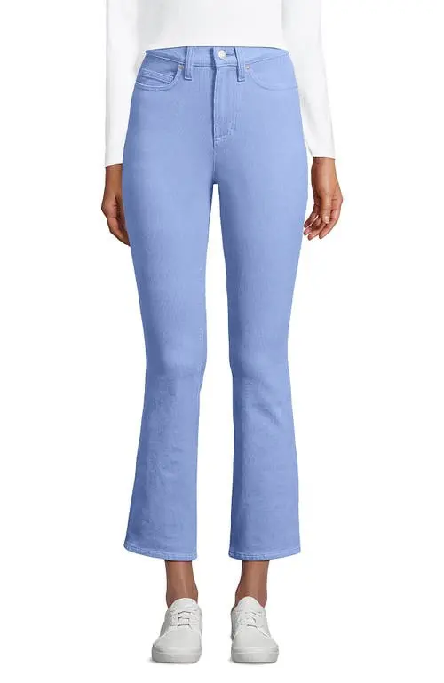 LANDS' END High Rise Corduroy Kick Crop Pants - Light Cornflower