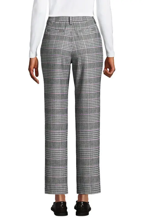 LANDS' END High Rise Brushed Flannel Tapered Ankle Pants