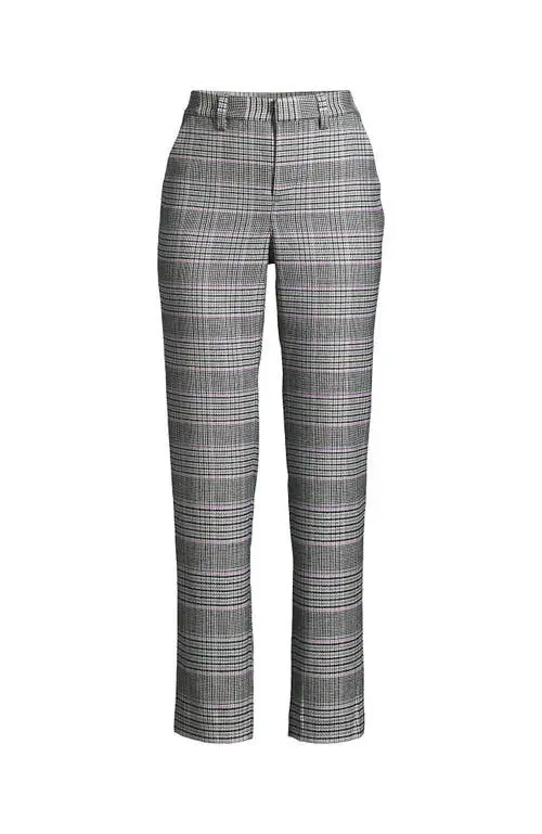 LANDS' END High Rise Brushed Flannel Tapered Ankle Pants