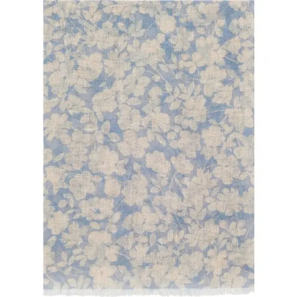 Gerard Darel Dalia Floral Print Scarf - Sky Blue
