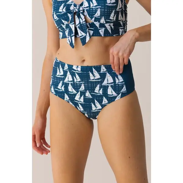 NANI Zip Pocket Swim Bottom - Nautical