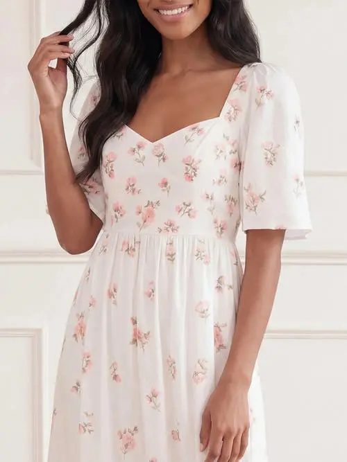 NEEDLE & THREAD Flora Ditsy Cotton Ankle Gown