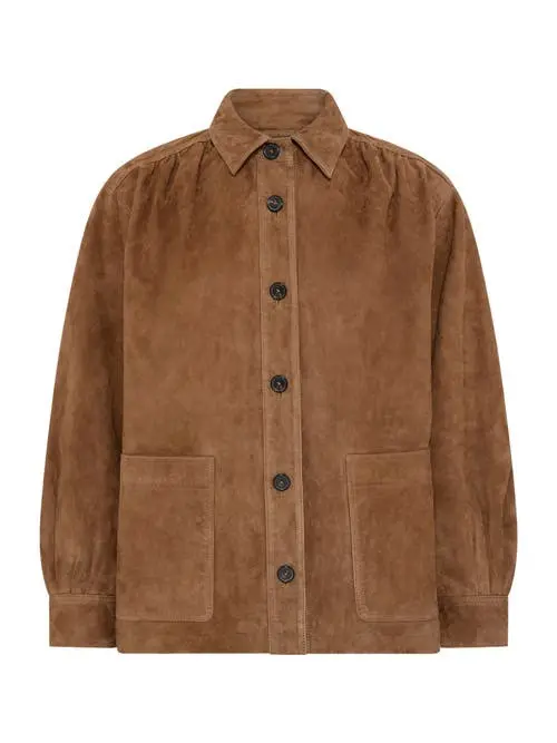 Gerard Darel Nomelie Suede Jacket - Straw