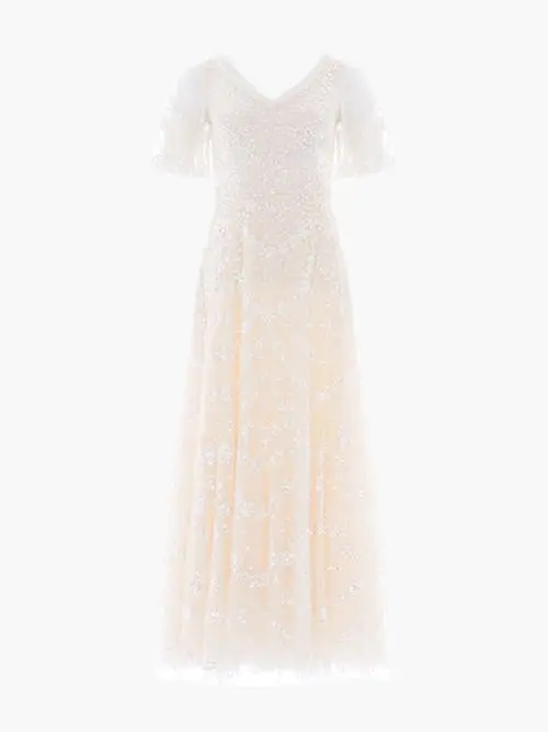 NEEDLE & THREAD Isobel Sequin Ankle Gown