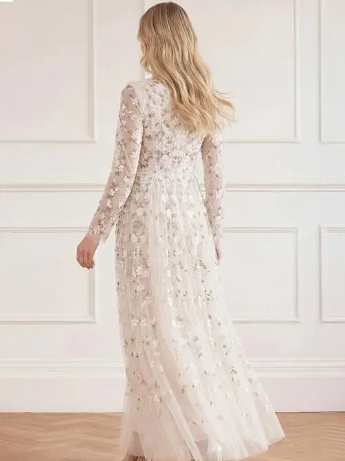 NEEDLE & THREAD Camellia Ditsy Ankle Gown
