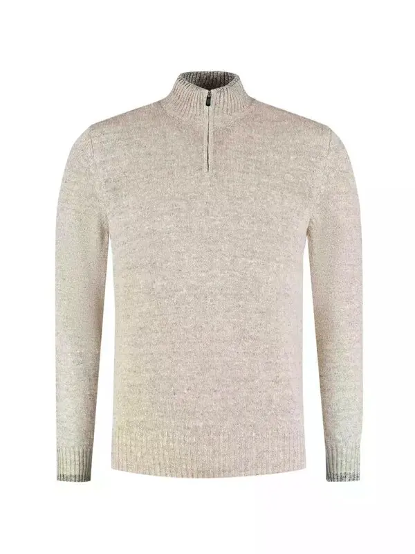 Fedeli Zip-neck Sweater - Neutrals