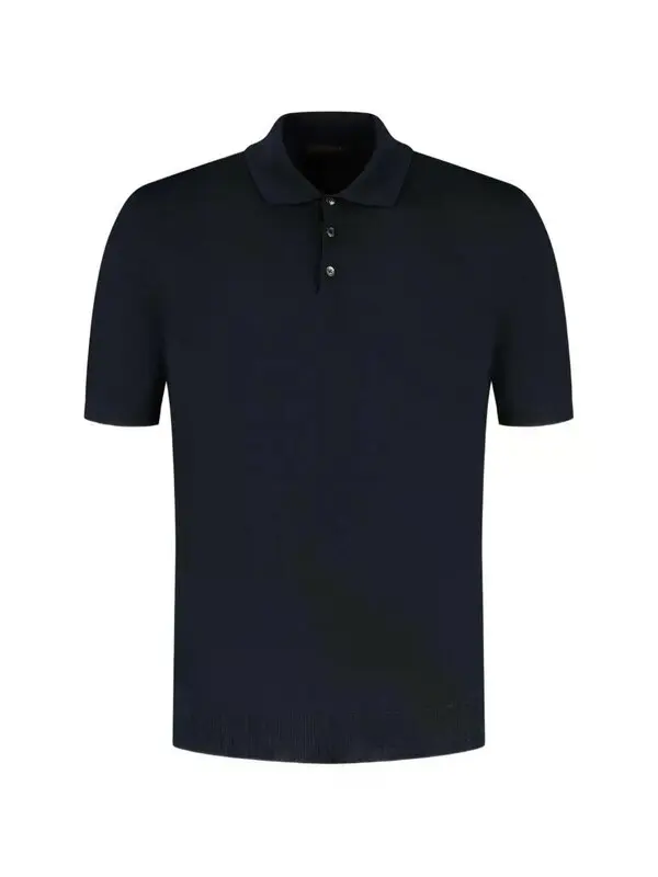 ZANONE Button Polo Shirt - Blue