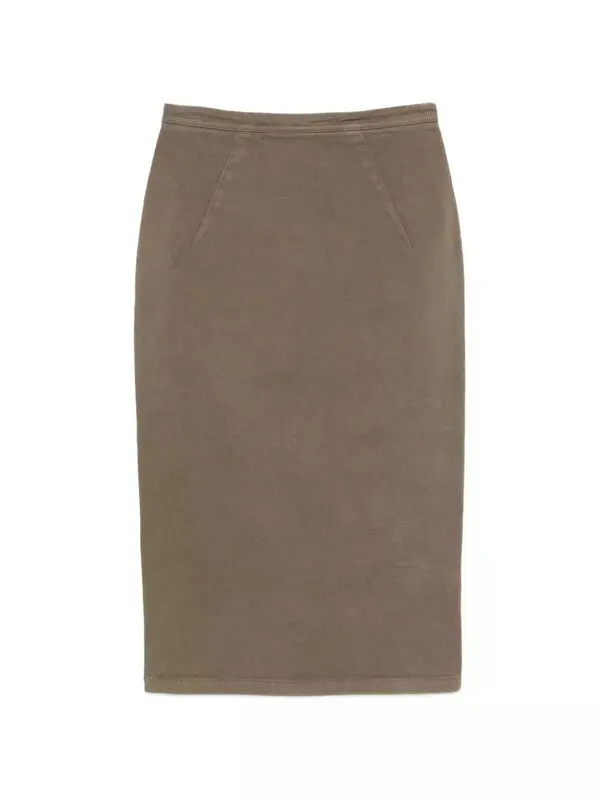 N°21 Zip-fastening Midi Skirt - Brown