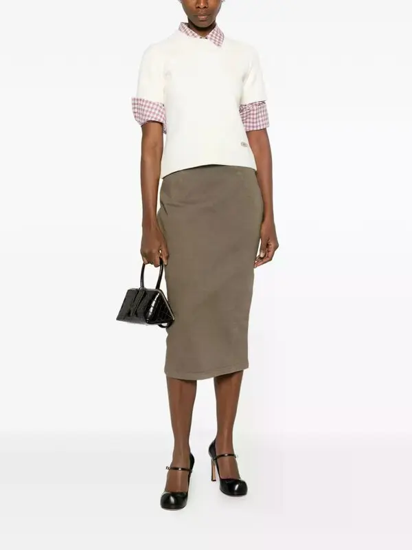 N°21 Zip-fastening Midi Skirt - Brown