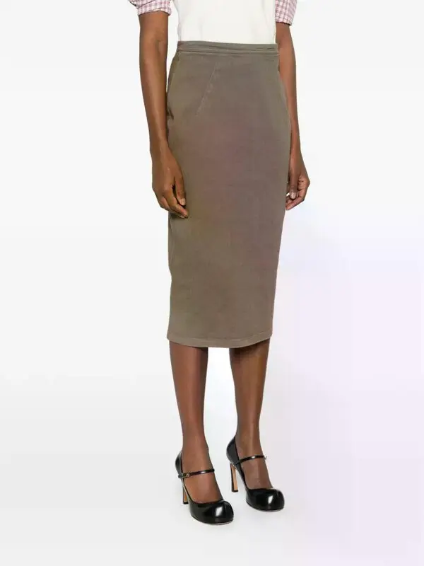 N°21 Zip-fastening Midi Skirt - Brown