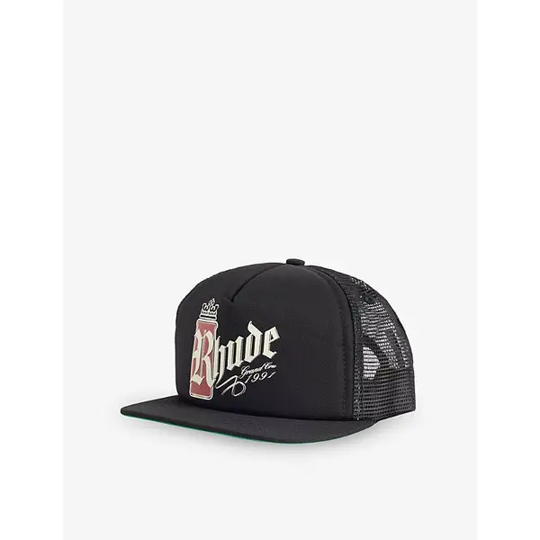 Rhude Logo-embroidered Trucker Cap - Black