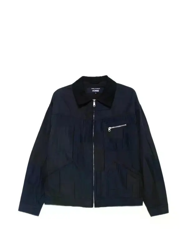 Comme Des Garçons Patchwork Zip Overshirt - Blue