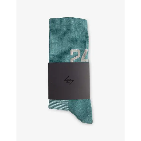 247 BY REPRESENT Number Woven Socks - Teal