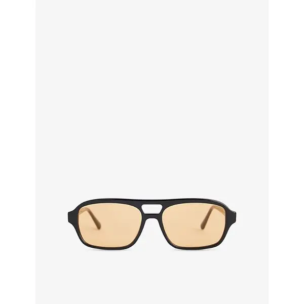 MESSYWEEKEND Burt Aviator-frame Sunglasses - Black Orange