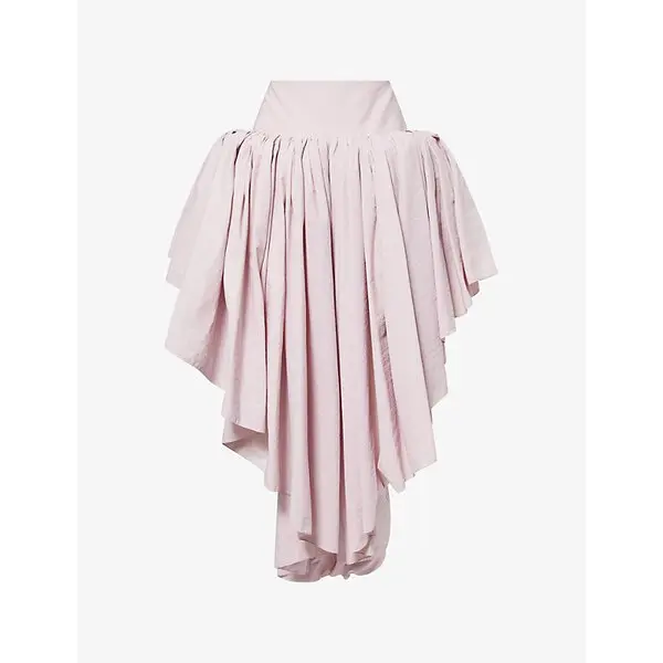 Alaïa Nylon Maxi Skirt - Rose Pale