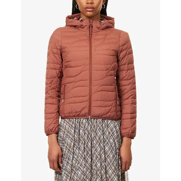 Moncler Delebiao Hooded Down Jacket - Brown