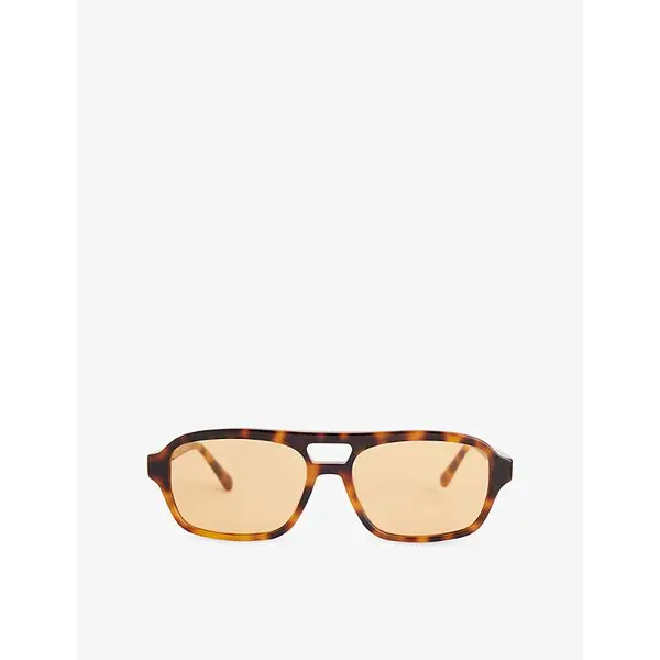 MESSYWEEKEND Burt Aviator-frame Sunglasses - Tortoise Orange