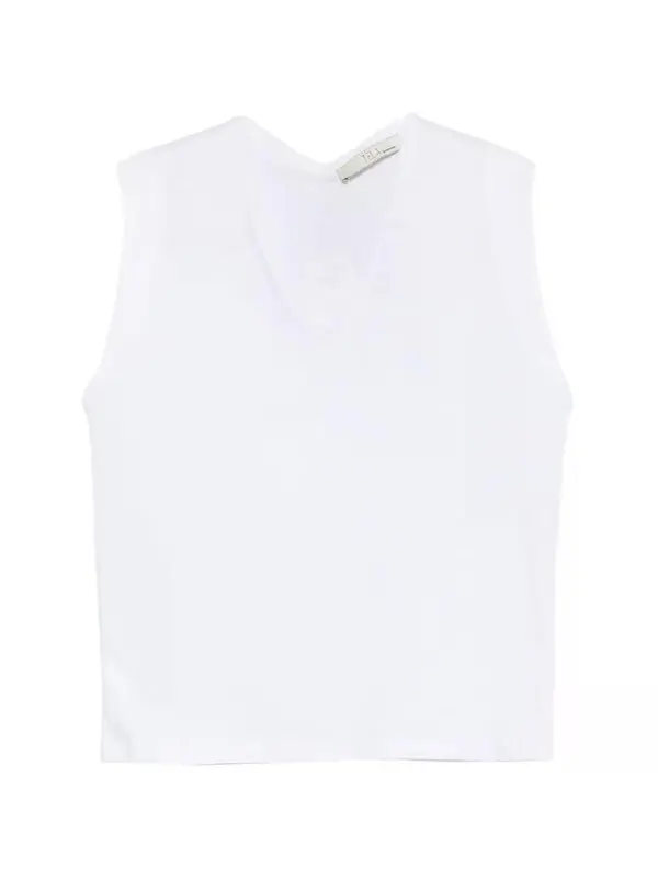TELA Sami V-neck Top - White