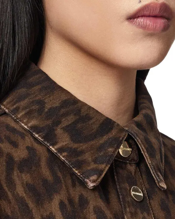 ALLSAINTS Nancy Denim Shirt - Leppo Brown
