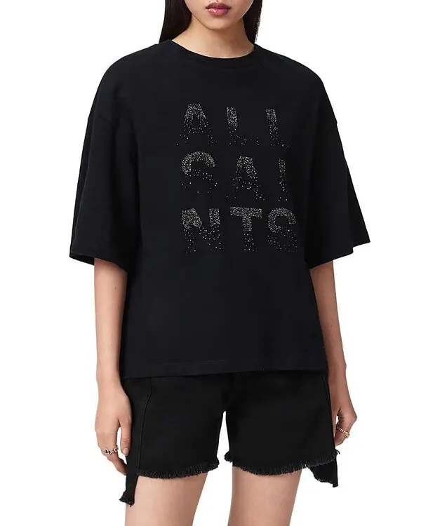 ALLSAINTS Stacks Amelie Tee - Black