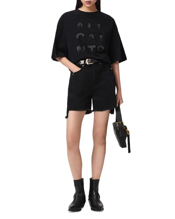 ALLSAINTS Stacks Amelie Tee - Black