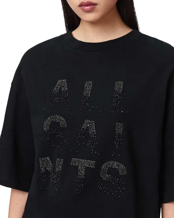 ALLSAINTS Stacks Amelie Tee - Black
