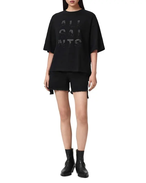 ALLSAINTS Stacks Amelie Tee - Black