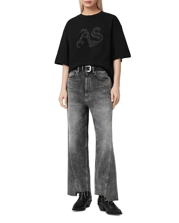 ALLSAINTS Icon Amelie Embellished Cotton T-shirt