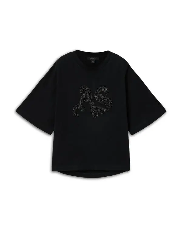 ALLSAINTS Icon Amelie Embellished Cotton T-shirt