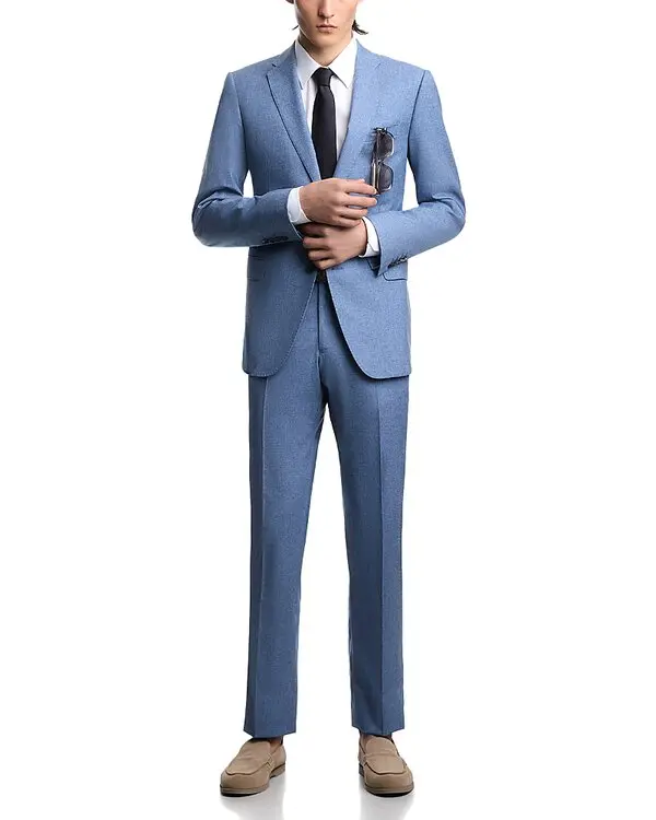 Emporio Armani Slim Fit Suit - Light Blue Melange