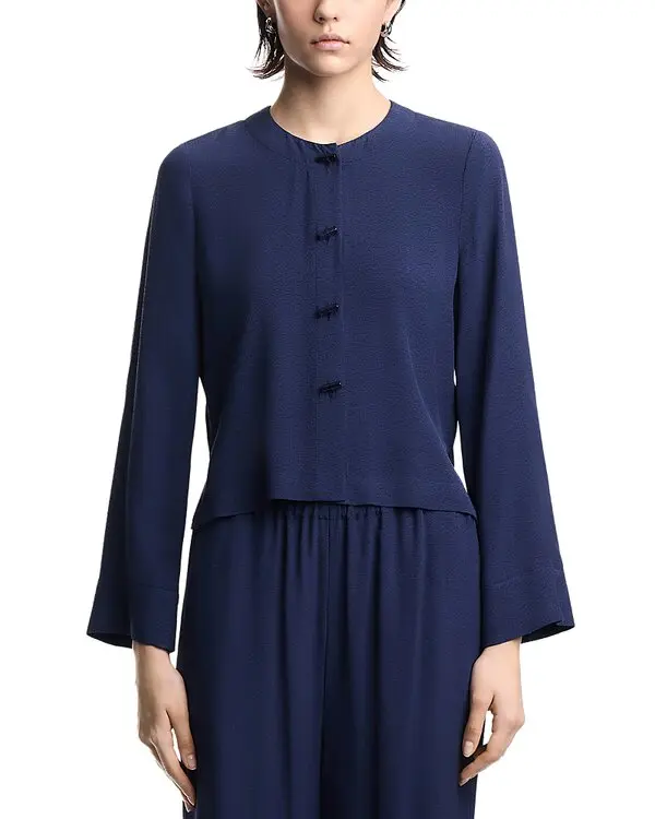 Emporio Armani Jacquard Blouse - Mineral Blue