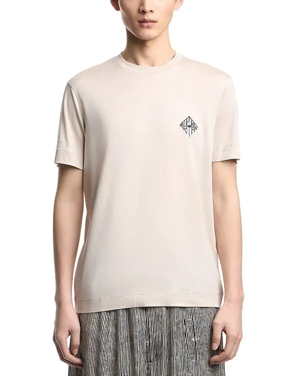 Emporio Armani Regular Fit Crewneck Logo T-shirt - Tan