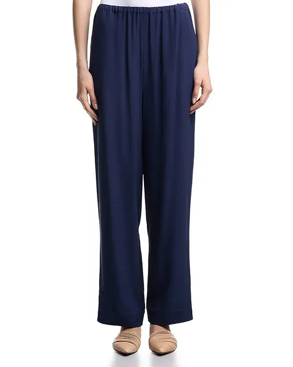Emporio Armani Fluid Jacquard Trousers - Mineral Blue