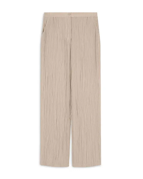 Emporio Armani Sparkling Jacquard Trousers - Sand/rhinestone