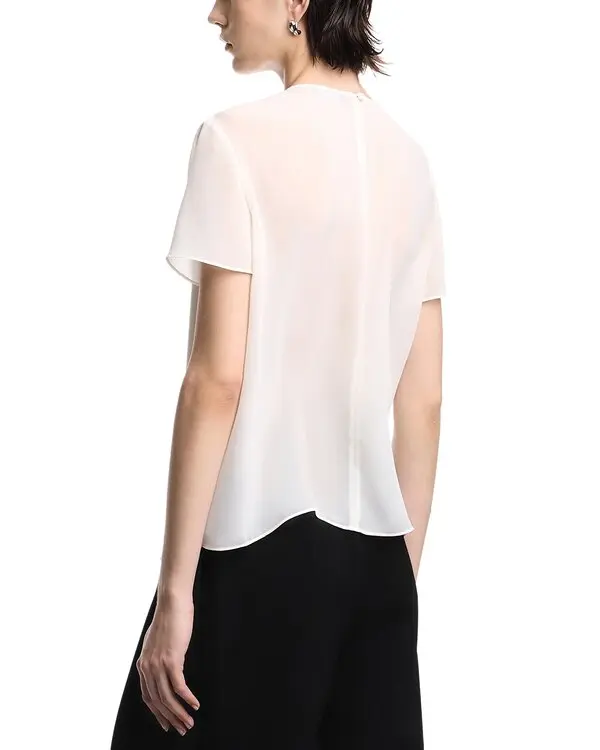 Emporio Armani Georgette Top - Vanilla