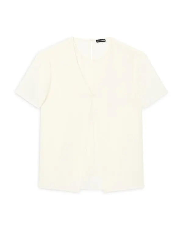 Emporio Armani Georgette Top - Vanilla