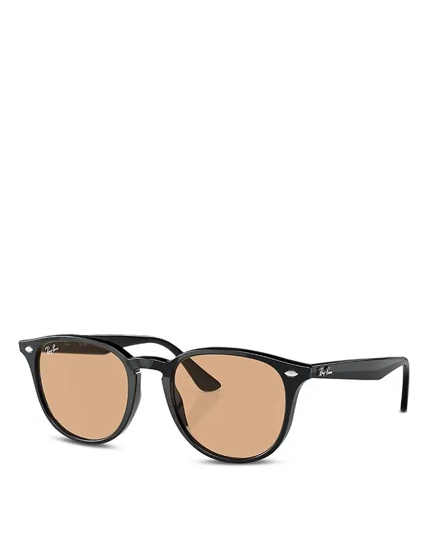 Ray-ban Round Sunglasses, 50mm - Black