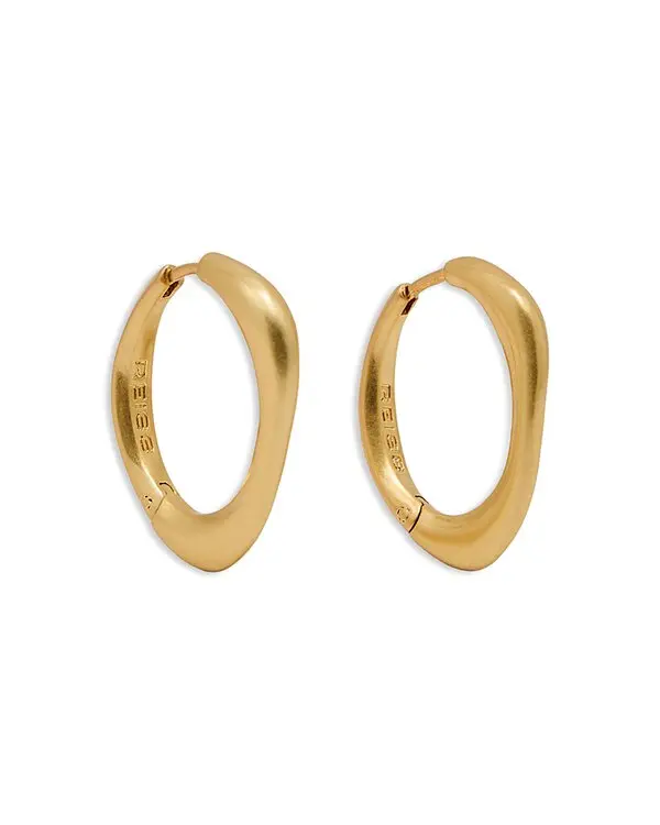 REISS Sofia Sculptural Hoop Earrings - Gold