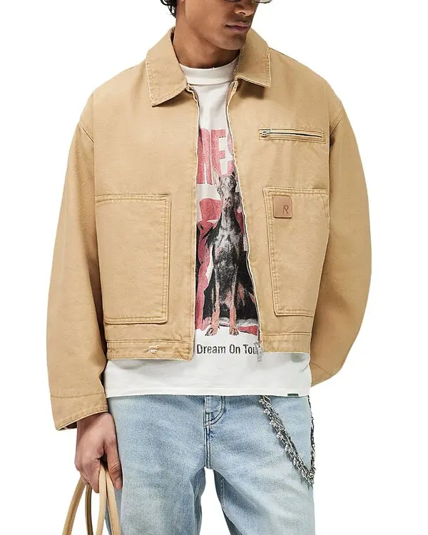 REPRESENT Cotton Canvas Worker Jacket - Washed Tan